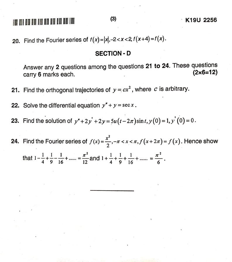 Kannur University B.Sc Mathematics 5B 07MAT : DIFFERENTIAL EQUATIONS ...