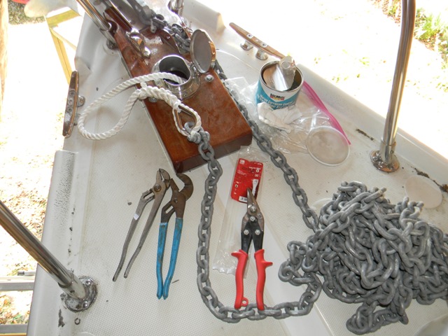 Ericson 25, Oystercatcher: Anchor, Chain Locker, and Anchor Roller ...