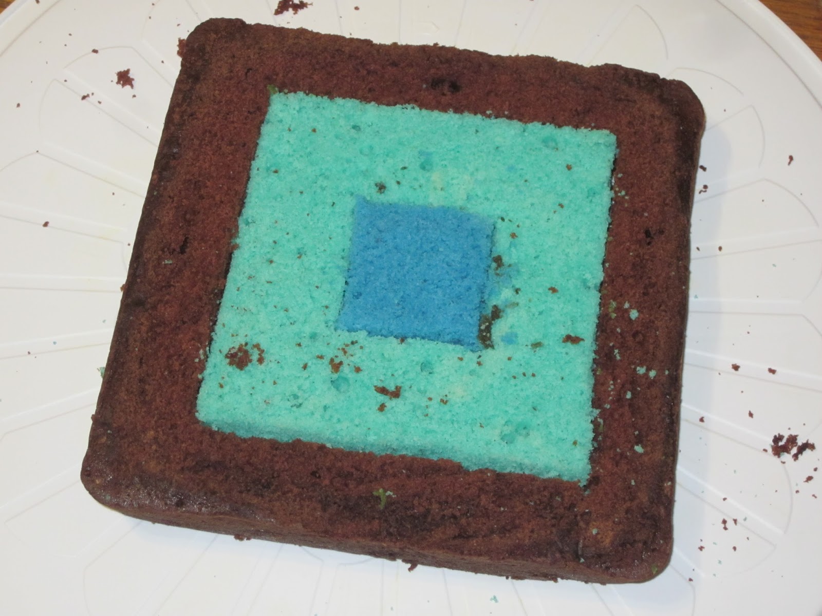 Sugar On The Brain: Minecraft Diamond Block Cake