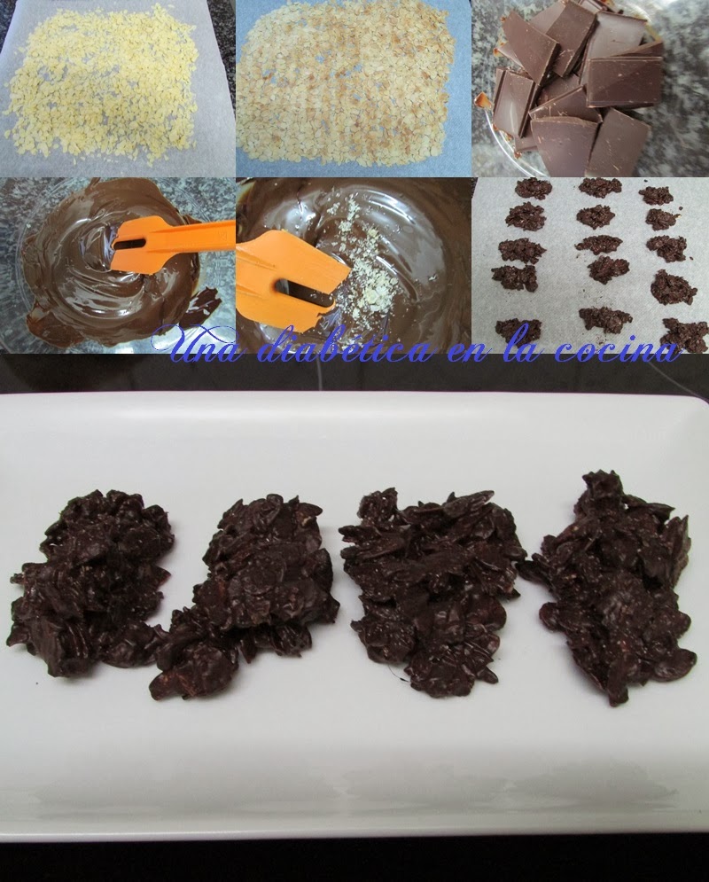 Una diabética en la cocina: Rocas de chocolate y almendras