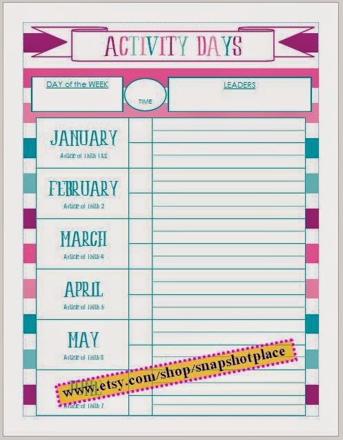 Primary Activity Ideas: Activity Days Starter Kit