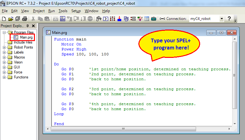 Create New Project to control EPSON Robot Motion | Robotics University