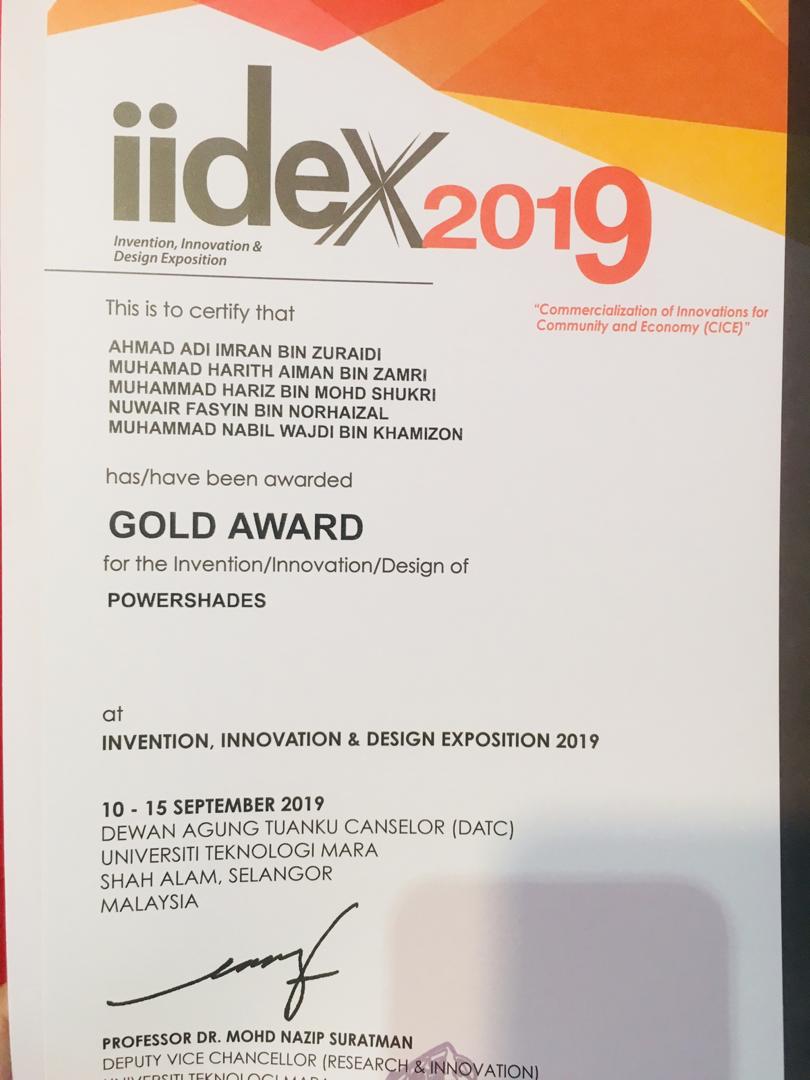 Keputusan pertandingan IIDEX 2019 UiTM Shah Alam