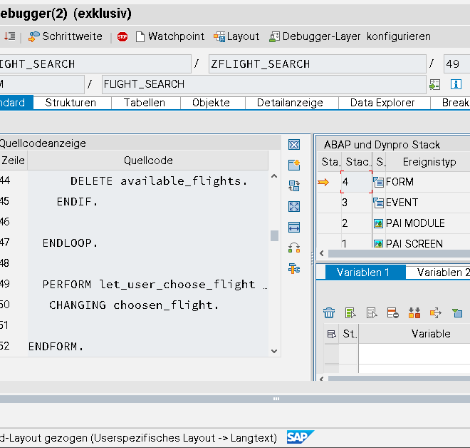 SAP ABAP Central: Refactoring with sensing variables