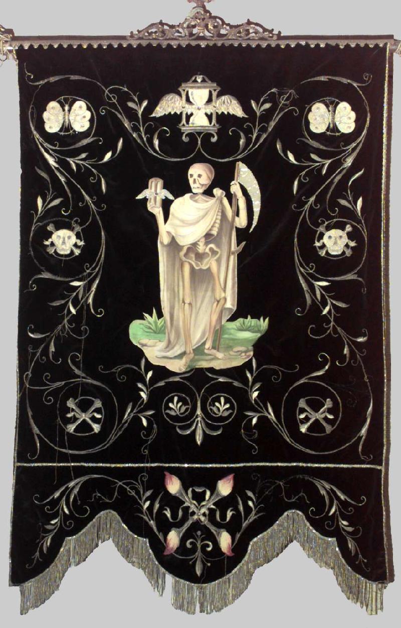 Funerary Processional Banners with Memento Mori ~ Liturgical Arts Journal