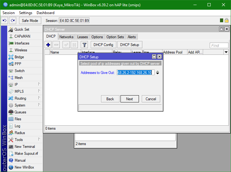 Konfigurasi Hotspot dan Bridge di Mikrotik melalui WinBox - Hzed Notes