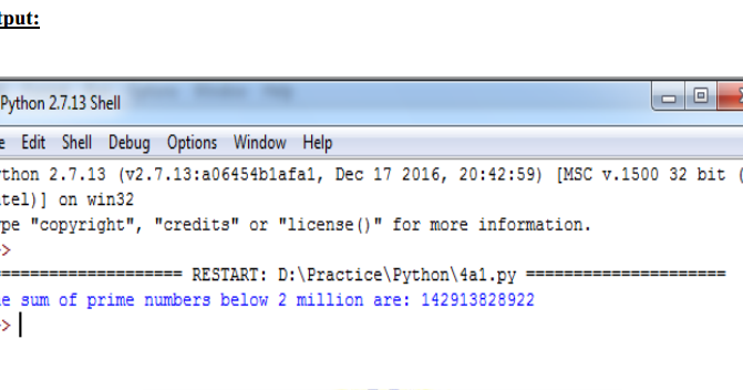 Python Programing Lab Exercise 4a