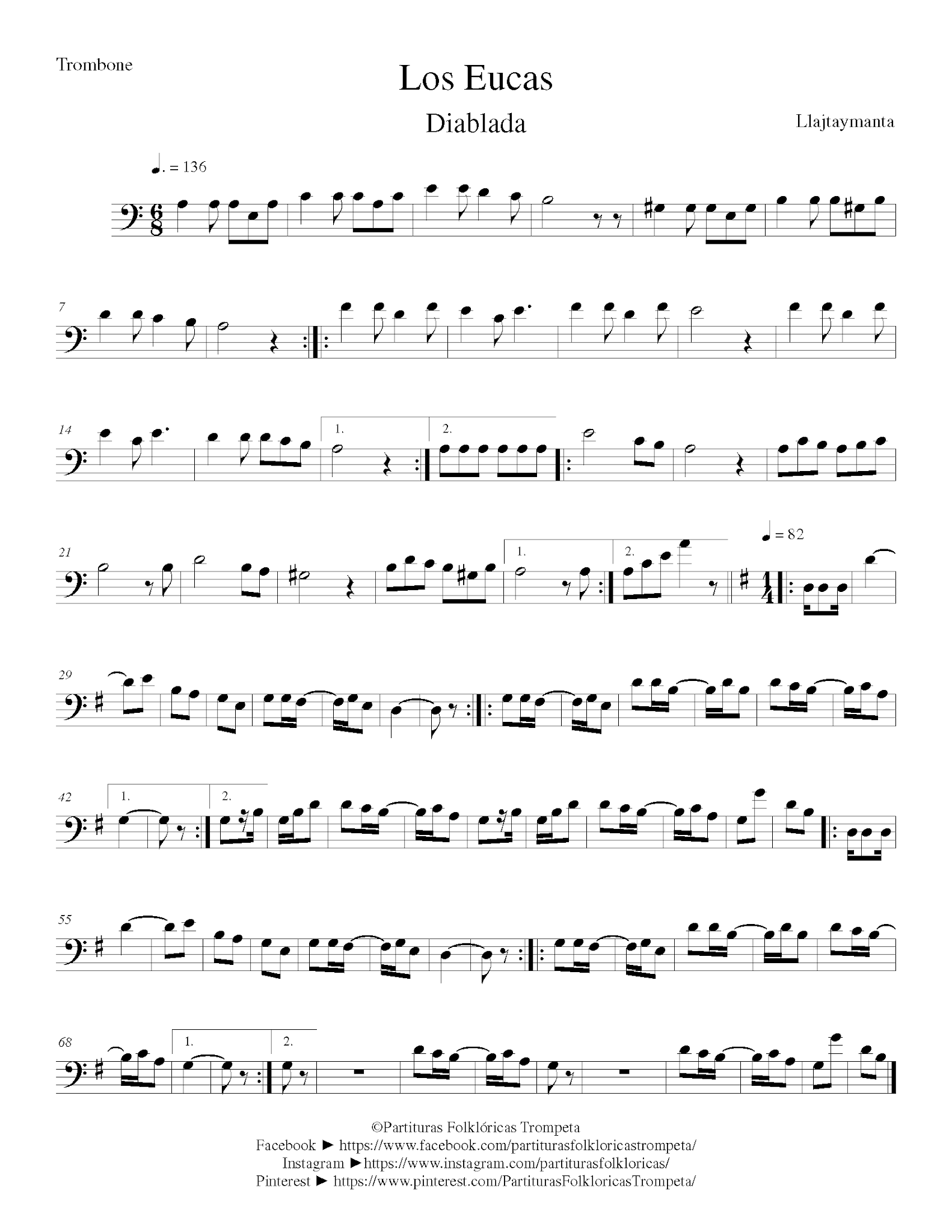 Partitura Diablada Los Eucas - Llajtaymanta Partitura Diablada Los Eucas - Llajtaymanta