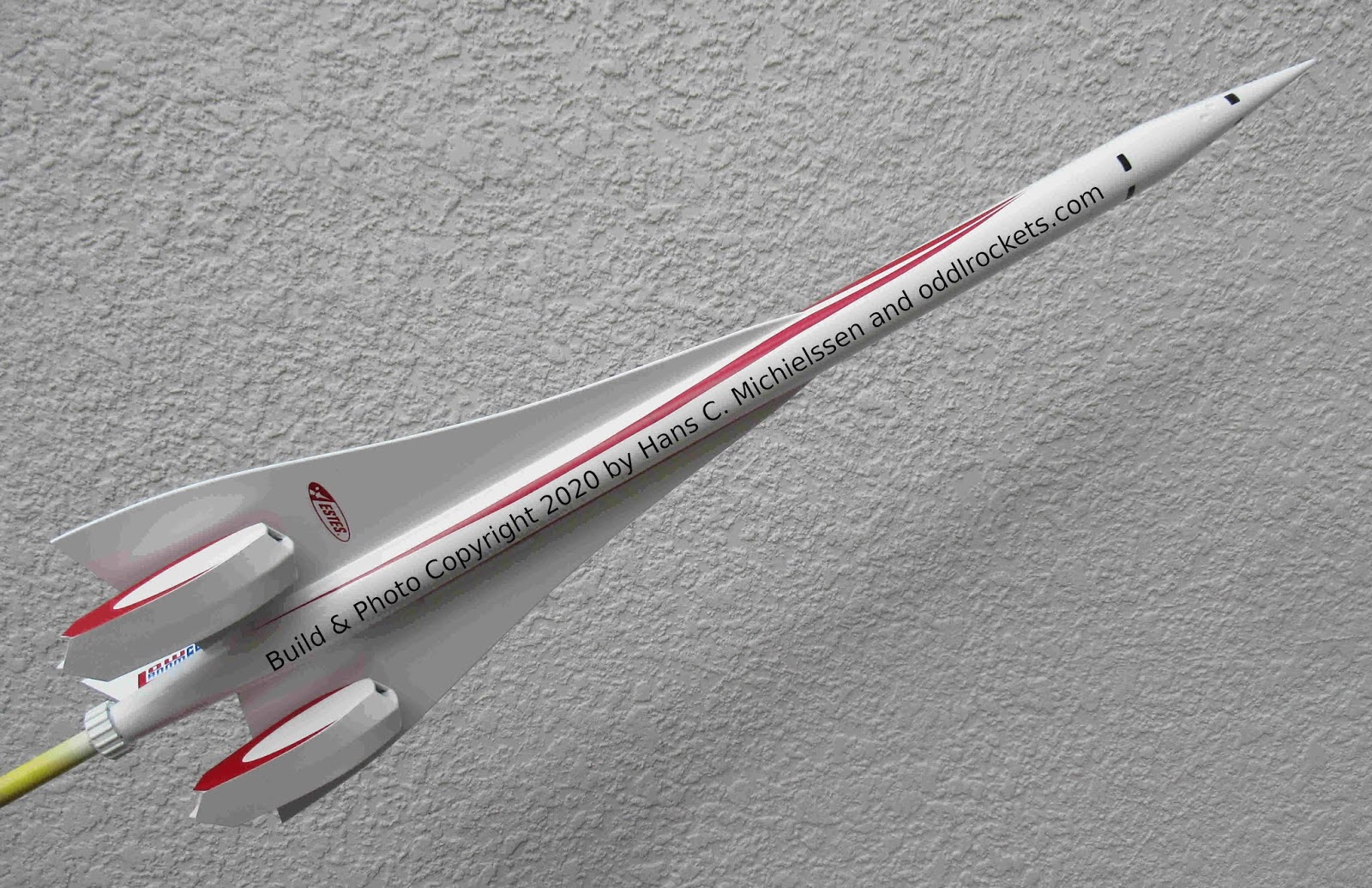 Model Rocket Building: Estes Low Boom SST #7289 Build, Finished