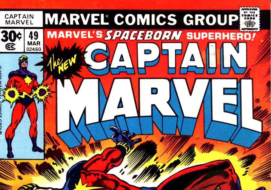 Captain Marvel v2 #49 - Jim Starlin art - Pencil Ink