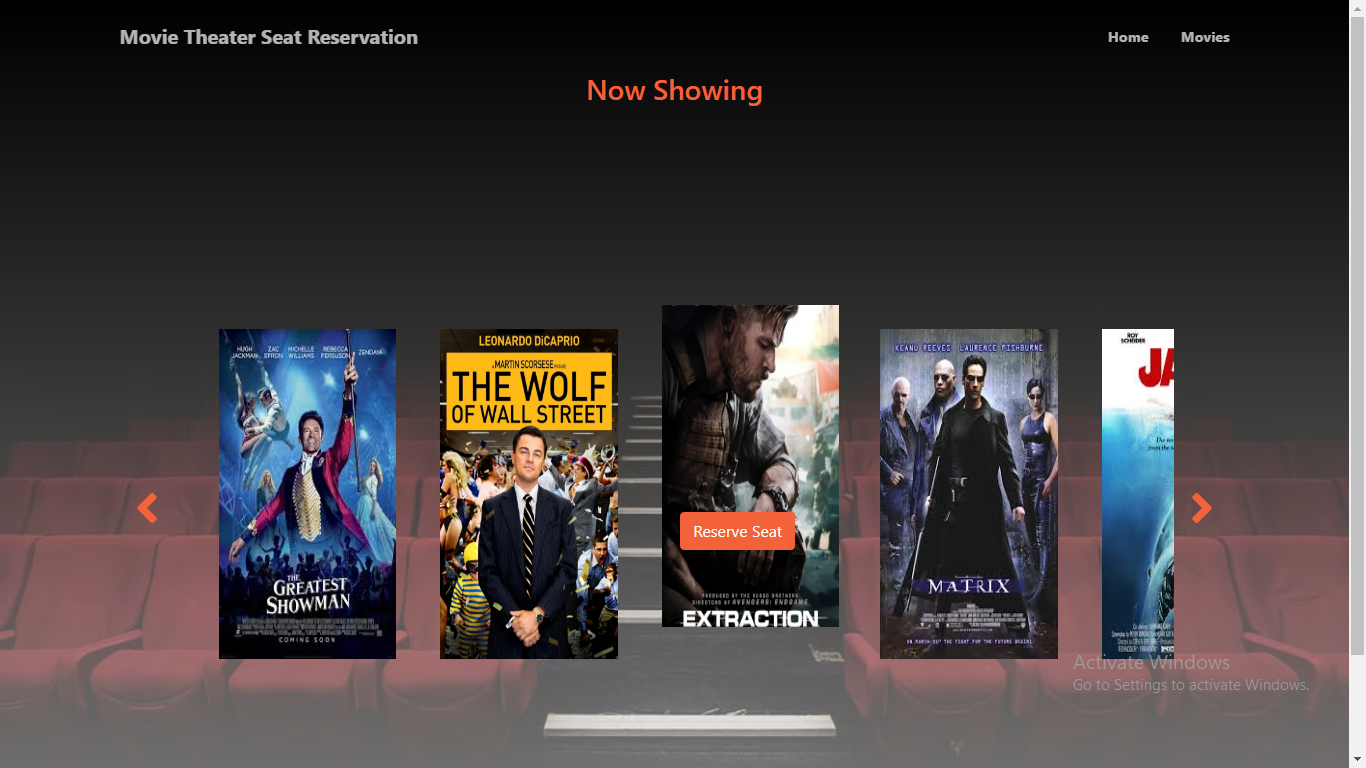 Movies Seat Reservation System in PHP MySQL With Source