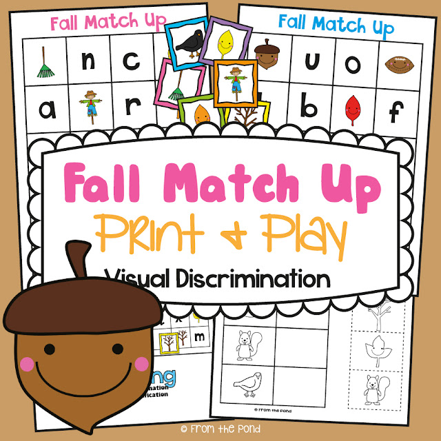 Fall Match - an Alphabet Game | From the Pond