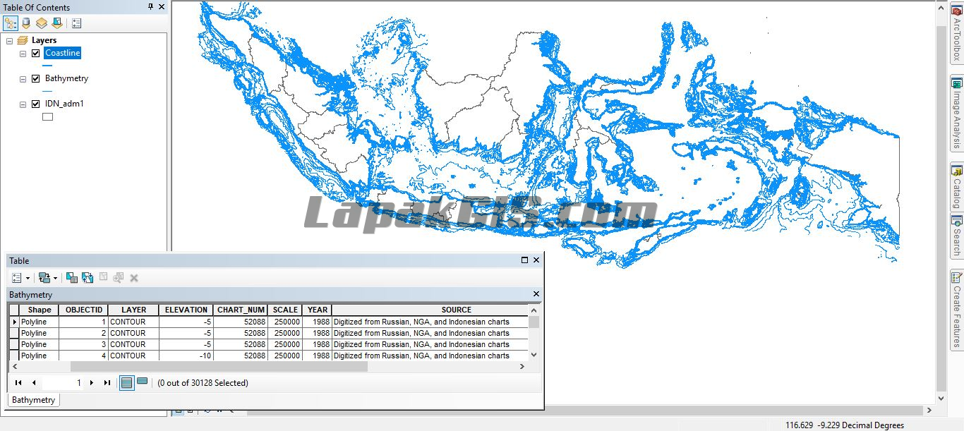 Free Download Peta Batimetri Indonesia