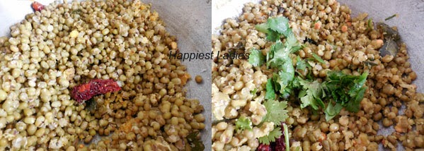 Boiled Green Gram Sprouts Stir Fry Recipe - Happiest Ladies