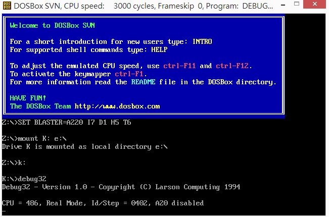 小華的部落格: DosBox 模擬器 : 如何自己Compiler