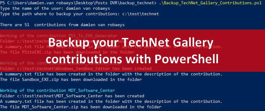Backup all your TechNet Gallery contributions with PowerShell | Syst ...