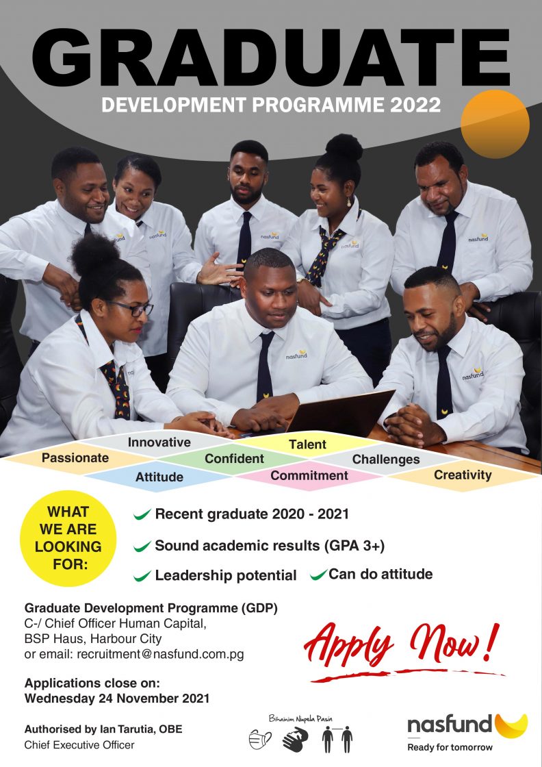 Nasfund Graduate Development Programme 2022 - Study in PNG