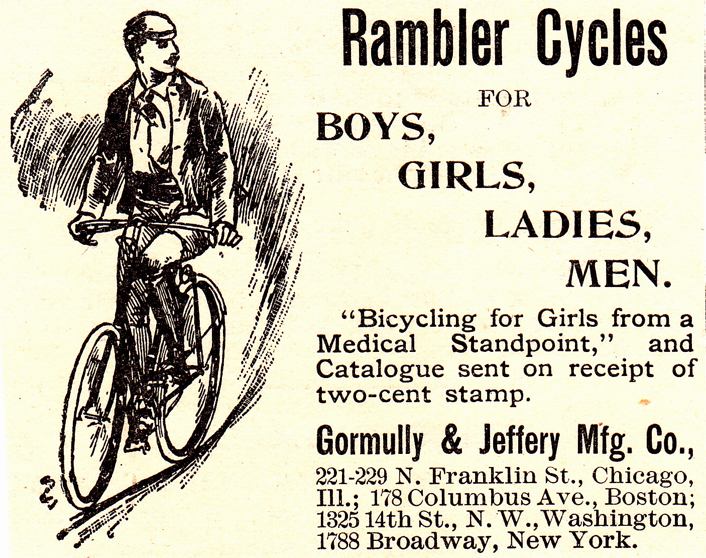 Boulevard de L'antique - Retro Scraps: 1892 Rambler Bicycle Ads