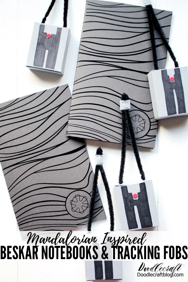 Beskar Notebooks + Tracking Fobs Mandalorian Party Favors DIY