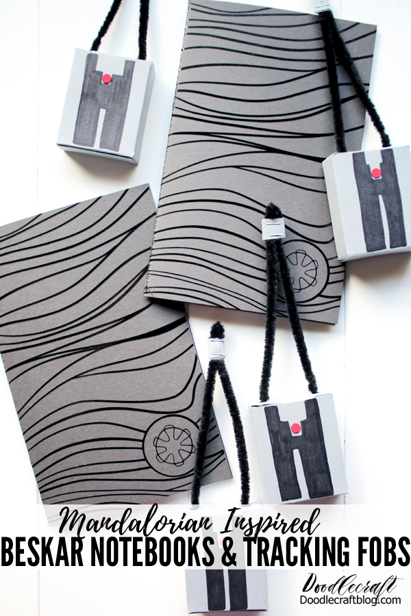 Beskar Notebooks + Tracking Fobs Mandalorian Party Favors DIY