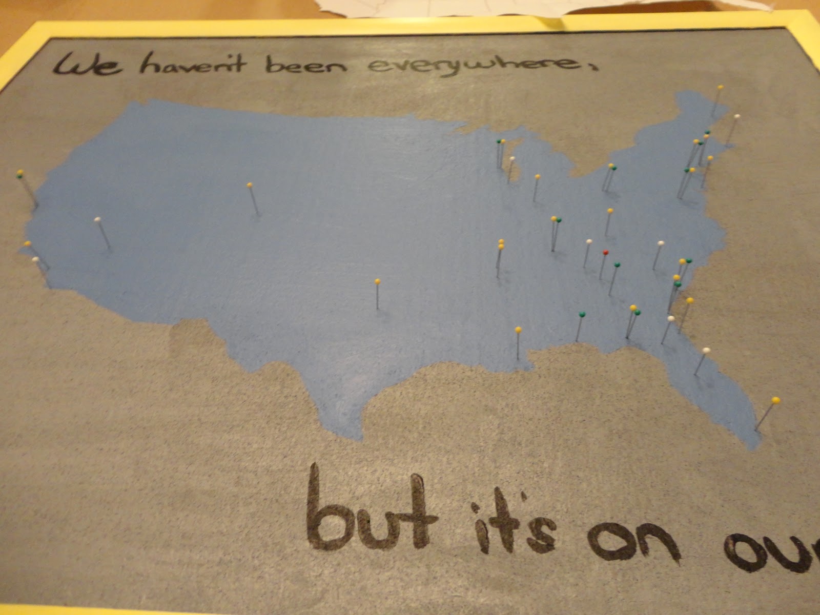Fingers Crossed!: Cork Board USA Map Craft