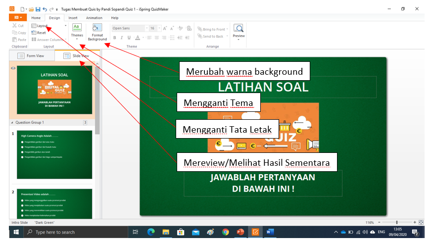 CARA MEMBUAT QUIZ DENGAN MENGGUNAKAN APLIKASI ISPRING SUITE 8 ...