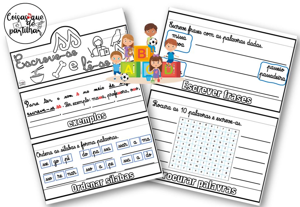 coisas que gosto de partilhar: Casos de leitura - Flipbook da letra s ...