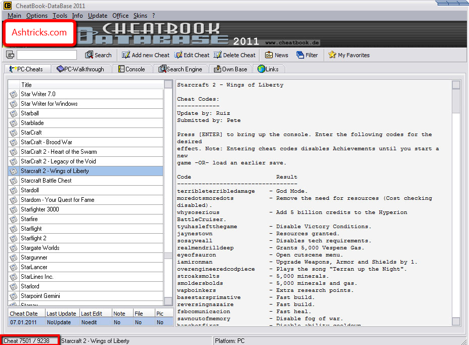Tips And Tricks: Cheat Book 2012 For All PC Games