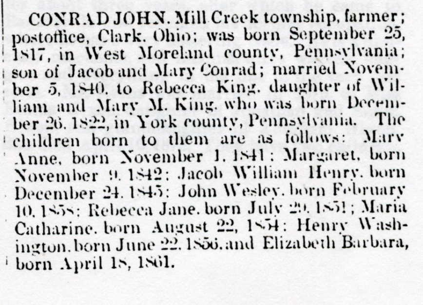 The Farmer & The Painter: JOHN JACOB CONRAD