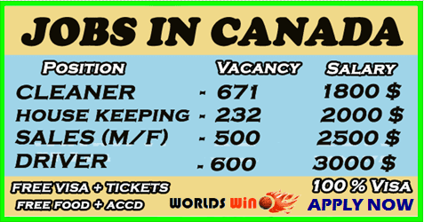 Jobs In Canada Multiple Categories - Apply Now