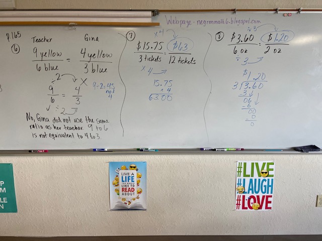 Mrs. Negron 6th Grade Math Class: Lesson 6.3 Using Ratios & Rates to ...