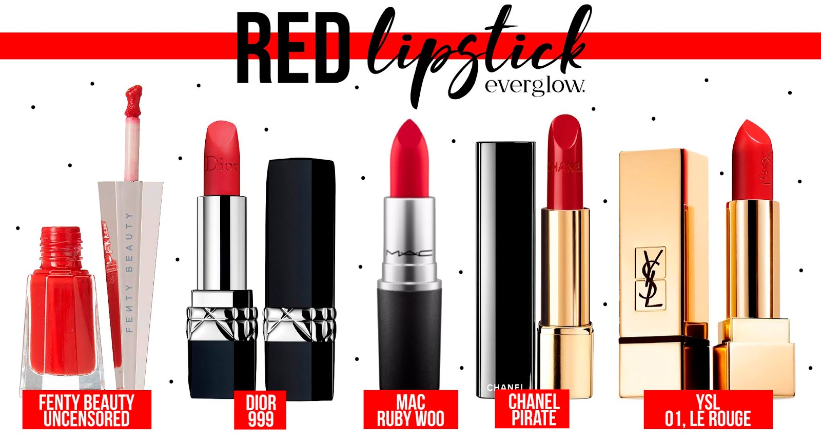 Los labiales rojos que no deben de faltar en tu beauty bag | EVERGLOW