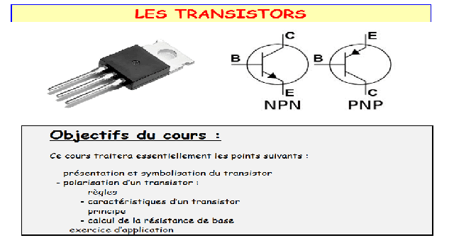 Les Transistors Cours Électromécanique des Systèmes Automatisées-ESA ...