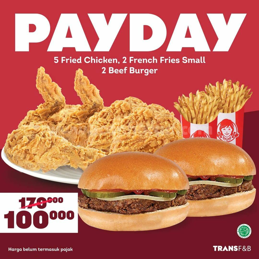 Promo WENDYS PAYDAY - Harga Spesial mulai dari Rp. 30.000 - scanharga