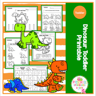 Dinosaur Bundle for Preschool and Toddler plus Craft ~ Preschool Printables