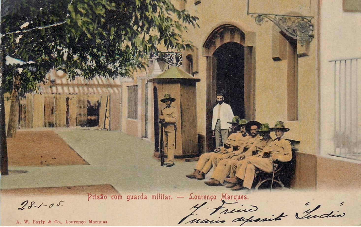 Cadeia Civil de cerca de 1887 na Baixa de Maputo, antiga Lourenço Marques