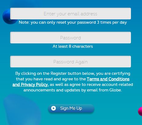List of Ways to Register and Have a Globe Account
