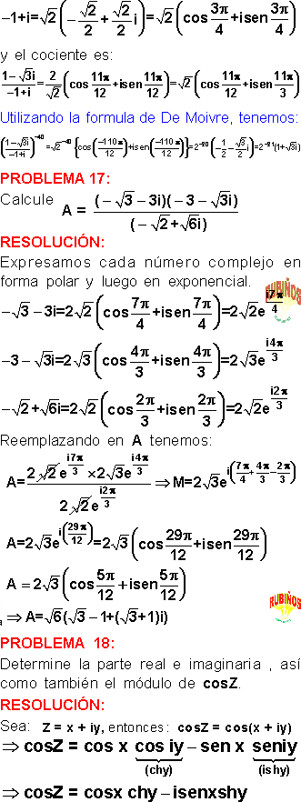 NUMEROS COMPLEJOS EJERCICIOS RESUELTOS PDF