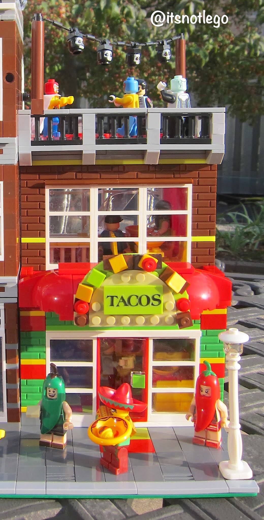 Bricks And Figures: I made a Taco Shop Modular Building using not Lego ...