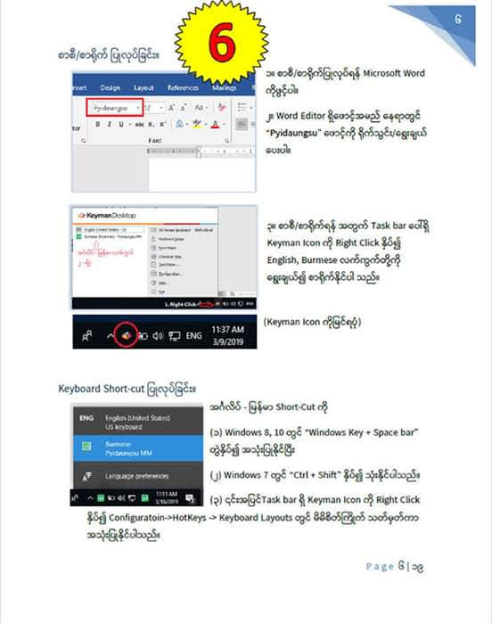 Pyidaungsu Font Keyboard Office ဆိုင္ရာအေၾကာင္းမ်ား Myanmar It