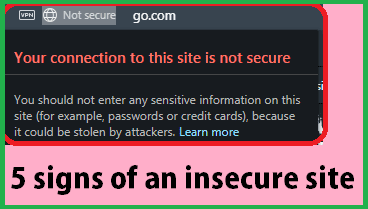 5 signs of an Insecure website