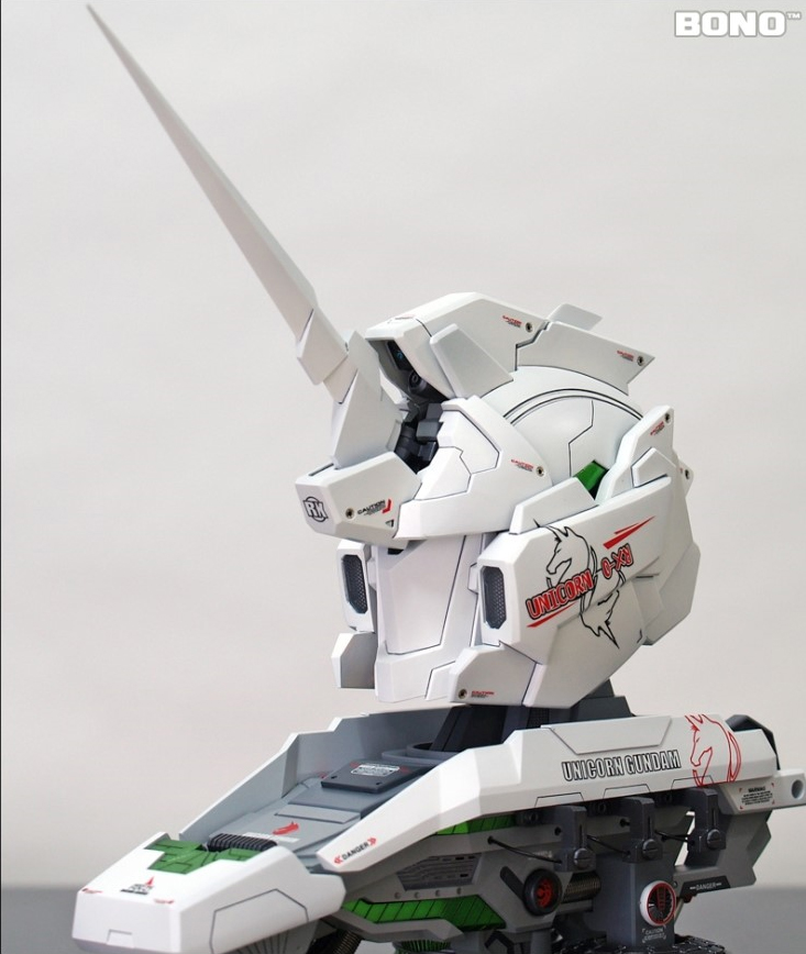 GUNDAM GUY: [SMS] 1/35 RX-0 Unicorn Gundam Head Model - Painted Build