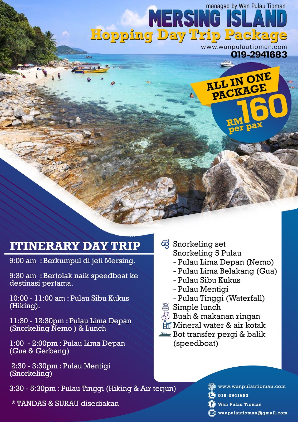 Mersing Island Hopping Day Trip Package 2020 - Kepulauan Mersing, Johor