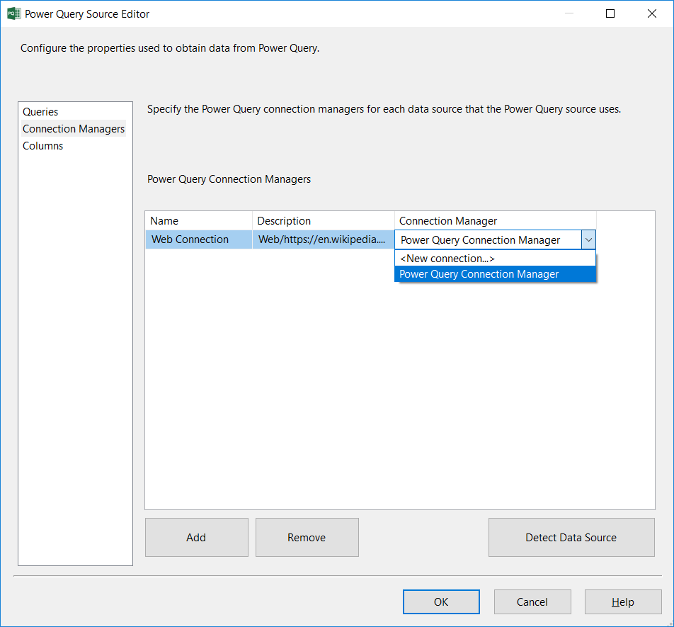 Microsoft Sql Server Integration Services Power Query Source Preview