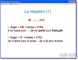 1 ESO: Travaillons le français!: La négation "NE + verbe + PAS"