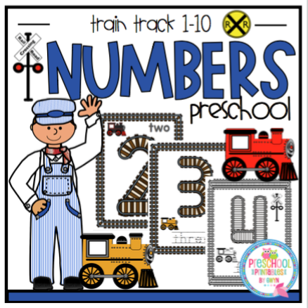 Free Train Track Numbers ~ Preschool Printables