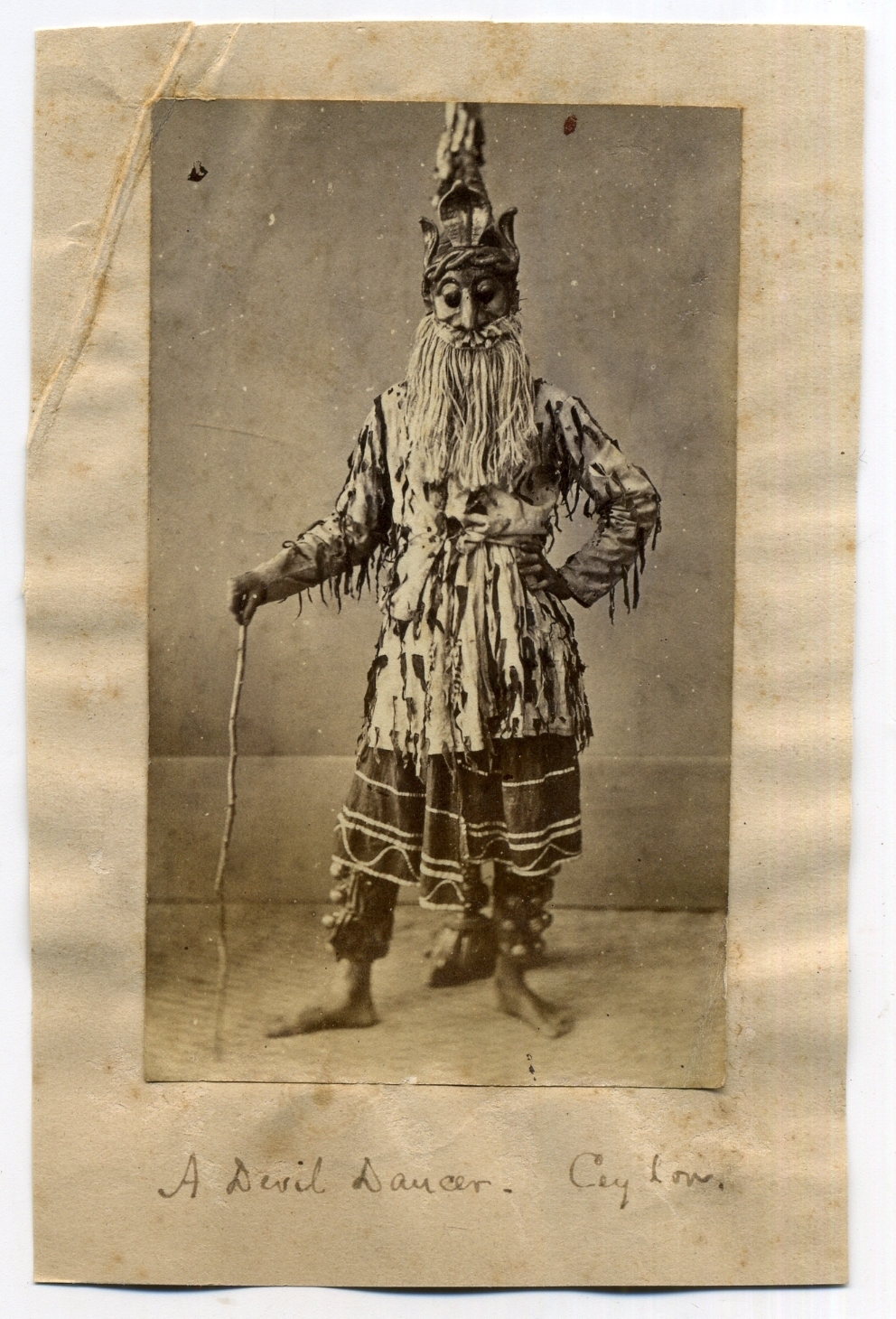 A Devil Dancer, Ceylon (Sri Lanka) - Old Indian Photos