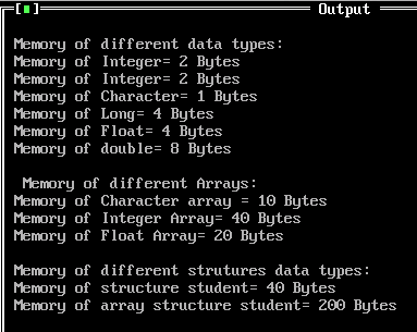 8) Write a C program that finds and display memory allocation of ...