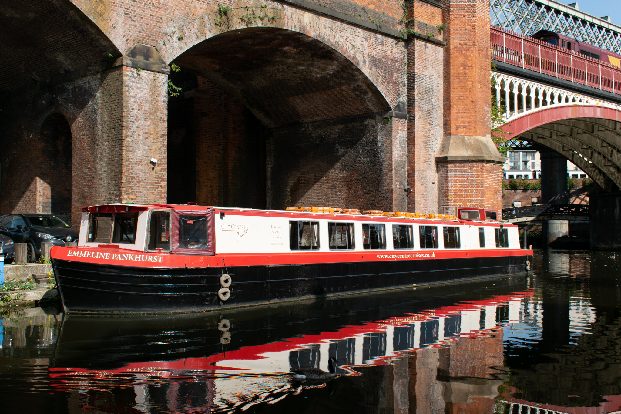 A canal walk through the Urban Heritage Park of Castlefield Basin