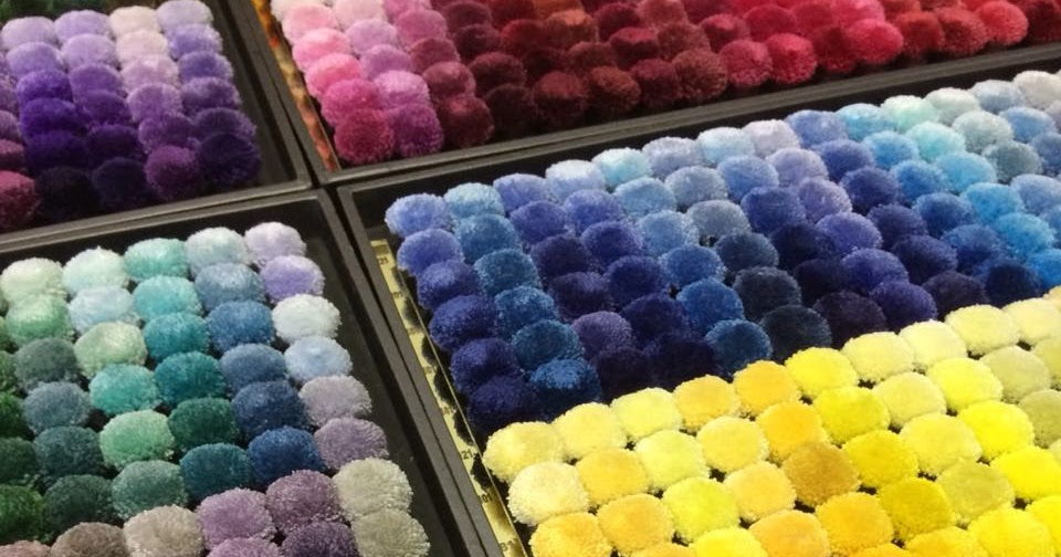 Color Pom Pom Box wool, viscose, silk, bamboo, cotton, nylon, acrylic ...